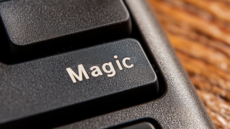 A Close Up of a Computer Keyboard with the Word Magic on it, AI Stock Image - Image of magic ...