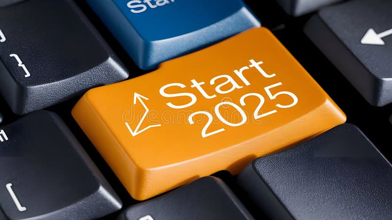 Start 2025 Keyboard Key Concept New Year Goals Success Stock ...