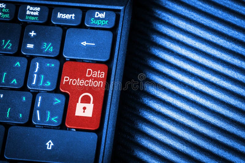 Computer Keyboard with Red Button Internet Security Concept Stock Photo ...