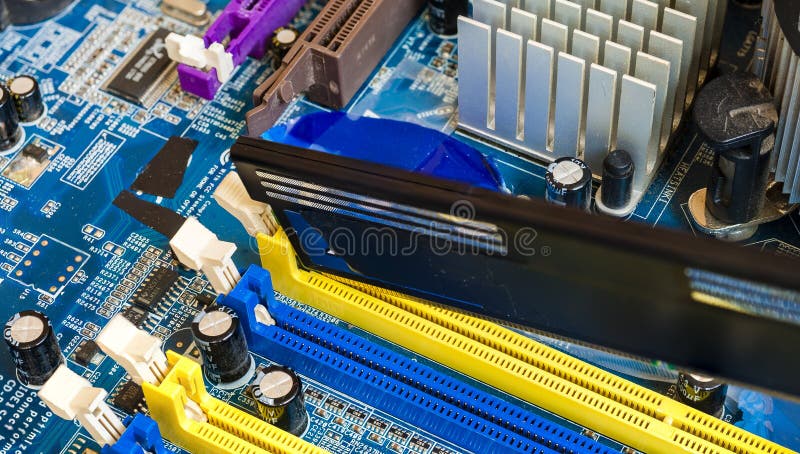 Close Up Computer Memory Ddr Ram Stock Image Image Of Technician
