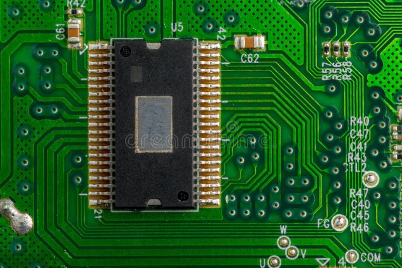 Close Up of Computer Microchip Stock Photo - Image of concept, digital ...