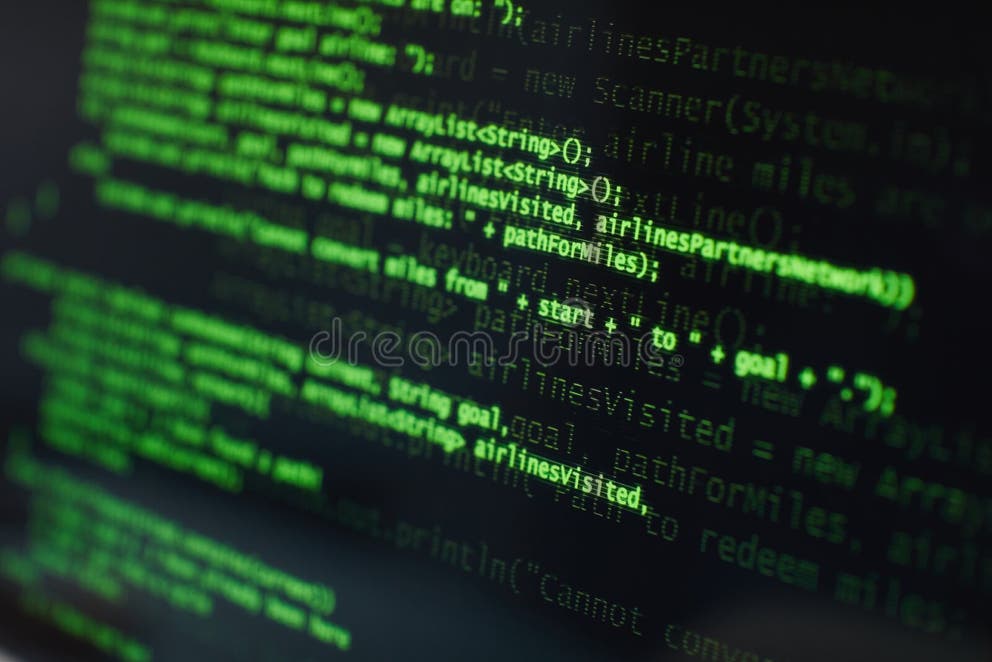 Computer Program on Computer Stock Photo - Image of coding, data: 203903312