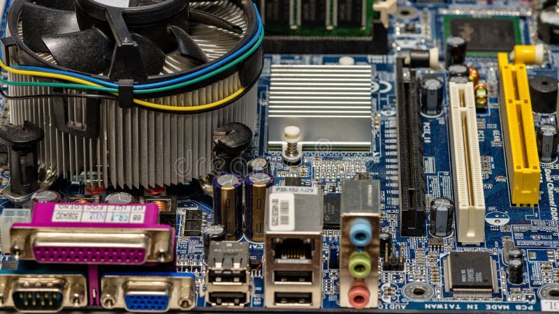 Close-up Computer Mother Board Stock Photo - Image of component ...