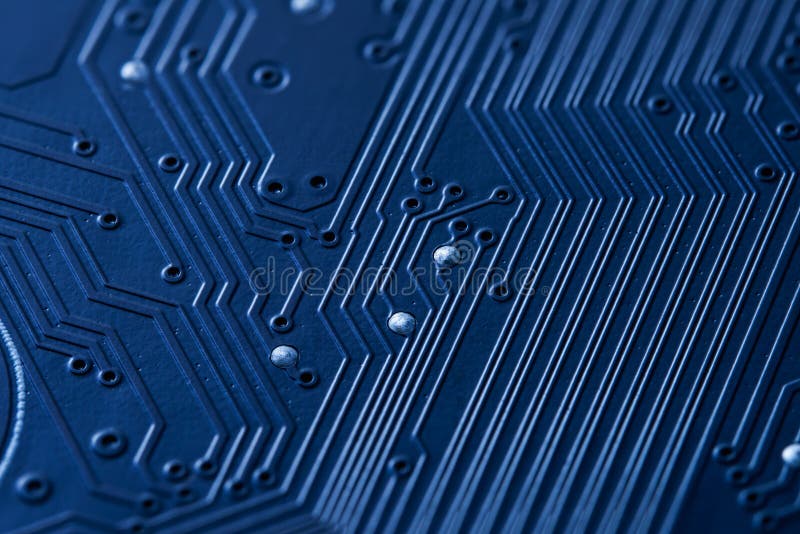 Close-up of Computer Motherboard Elements. View from Above Stock Image ...