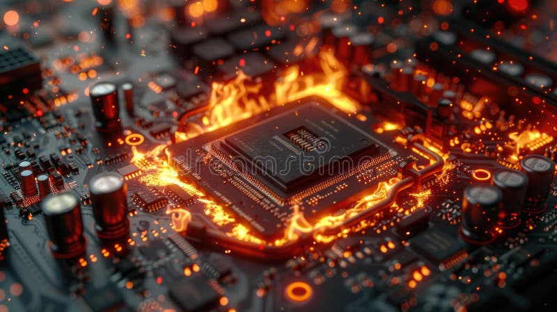 Cpu Fire Stock Illustrations – 439 Cpu Fire Stock Illustrations ...
