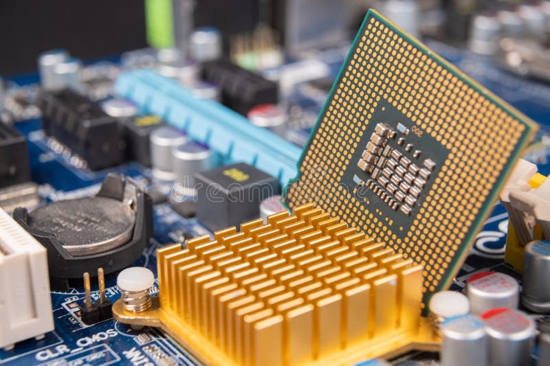 Close-up of a Computer Motherboard, Computer Industry Concept Stock ...