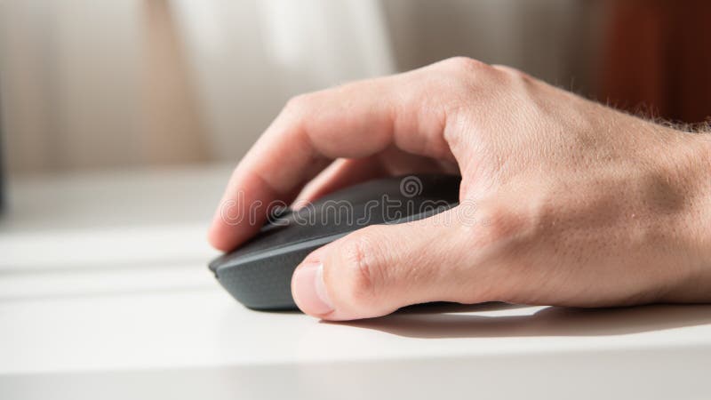Close-up of a Computer Mouse on a White Background. Input Device for ...