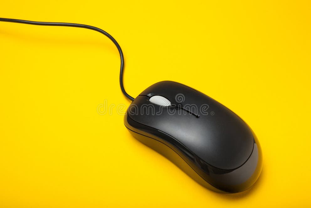 Close-up, Computer Mouse with Wire Stock Photo - Image of equipment ...