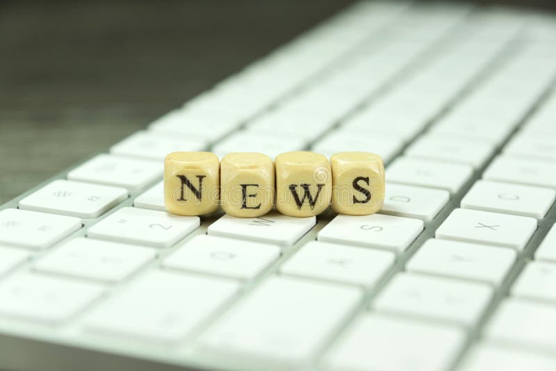 A computer and the news stock photo. Image of journalism - 137110496