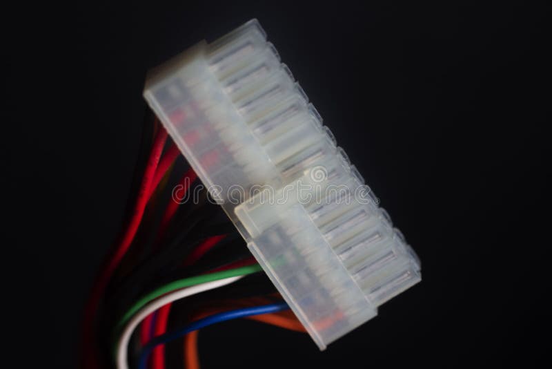 Close Up of Computer Power Supply Connector Stock Image - Image of ...