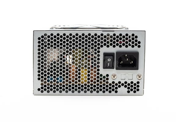 Close-up of a Computer Power Supply System Unit Assembly, Part of a ...