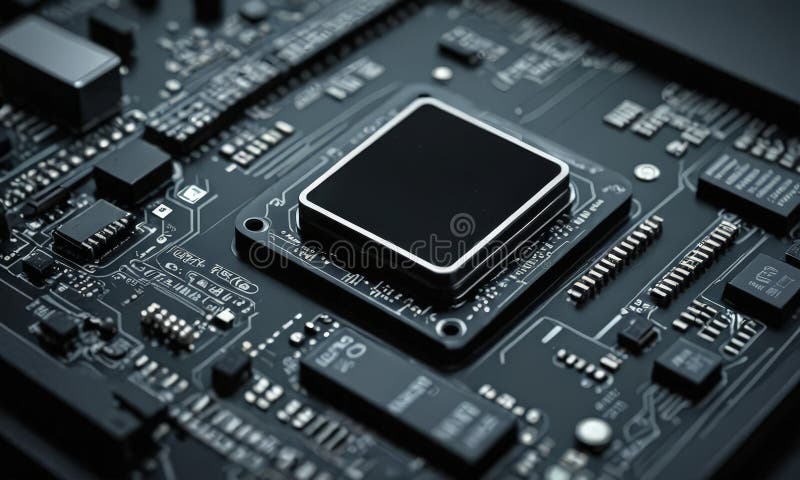 Close Up Computer Processor Stock Illustration - Illustration of ...