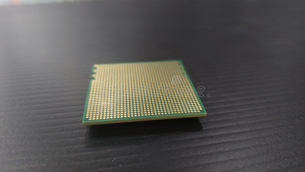 Close Up Computer Processor and Black Backround Stock Image - Image of ...