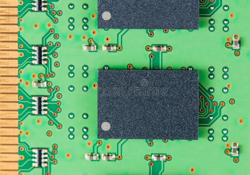 Close Up of a Computer Ram Memory Circuit Patterns Stock Image - Image ...