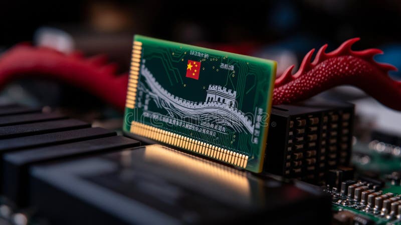 Chinese-themed RAM Module with Great Wall Design Stock Image - Image of ...