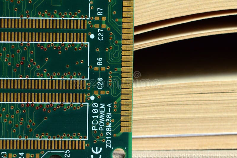 Computer RAM Random Access Memory and a Book. Editorial Photo - Image ...