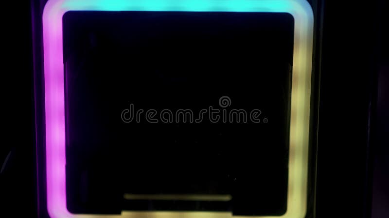 Close Up of Computer RGB Gaming, Illuminated by Colored LED Stock Video ...
