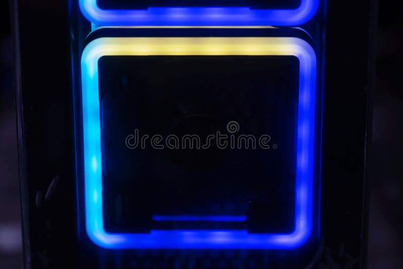 Close Up of Computer RGB Gaming, Illuminated by Colored LED Stock Photo ...