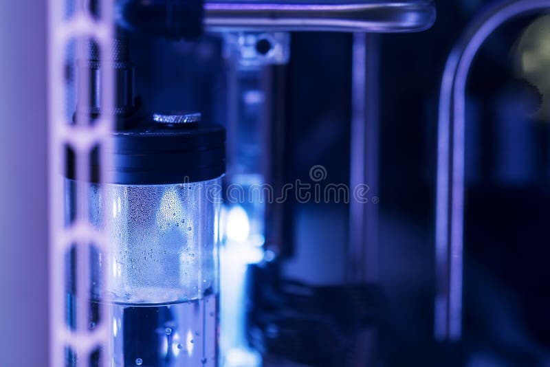 Close Up of Computer RGB Gaming, Illuminated by Colored LED Stock Image ...