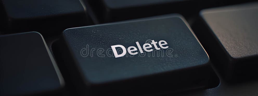 A Close-up of the Computer S Delete Key. the Concept of Computers ...
