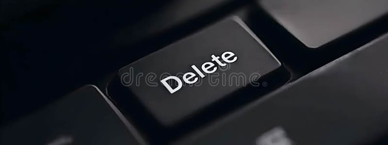 A Close-up of the Computer S Delete Key. the Concept of Computers ...