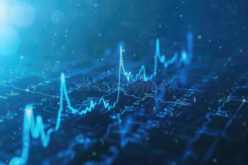 Close Up of a Computer Screen on Blue Background. Useful for Technology ...