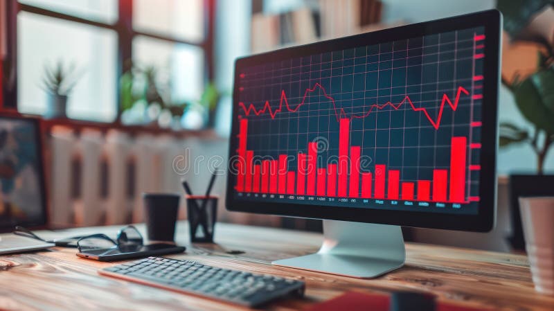 Close-up of a Computer Screen Displaying Negative Cash Flow Figures ...