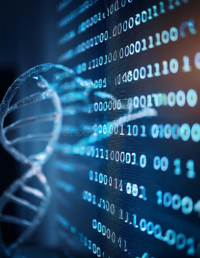 A Close-up of a Computer Screen Displaying a Stream of Binary Code ...