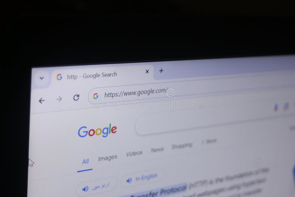 Google Search Homepage on a Computer Screen Editorial Stock Photo ...