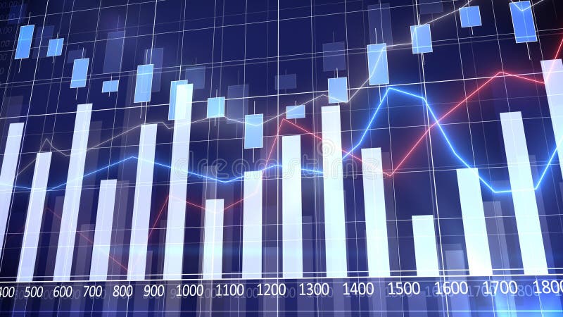 Close-up Computer Screen with Financial Data. Stock Illustration ...