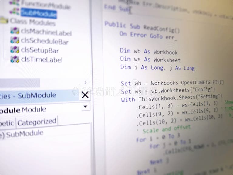 Close-up Computer Screen of Programming Language Codes Stock Image ...