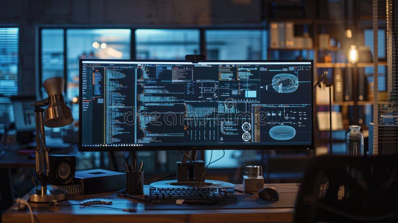 Close Up Of Computer Screens With Code Displayed In The Background Symbolizing Programming And