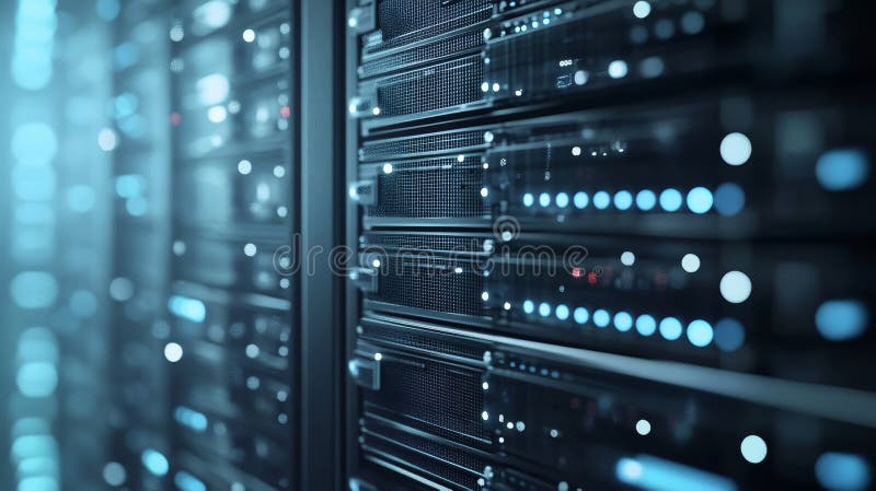 Close-up of Computer Server Hardware Stock Photo - Image of data ...