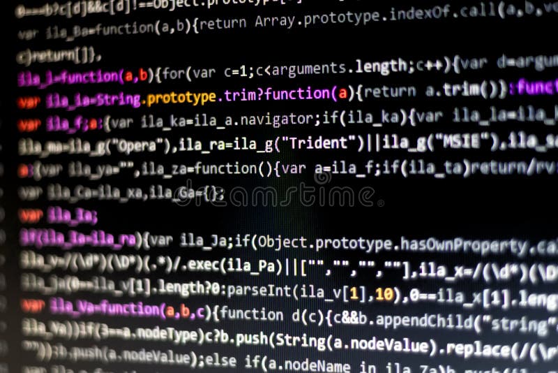 Computer wed page code stock photo. Image of information - 114807732