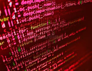 Close Up Of Computer Web Page Code Inside Of Html File Programmer Occupation Writing Program 