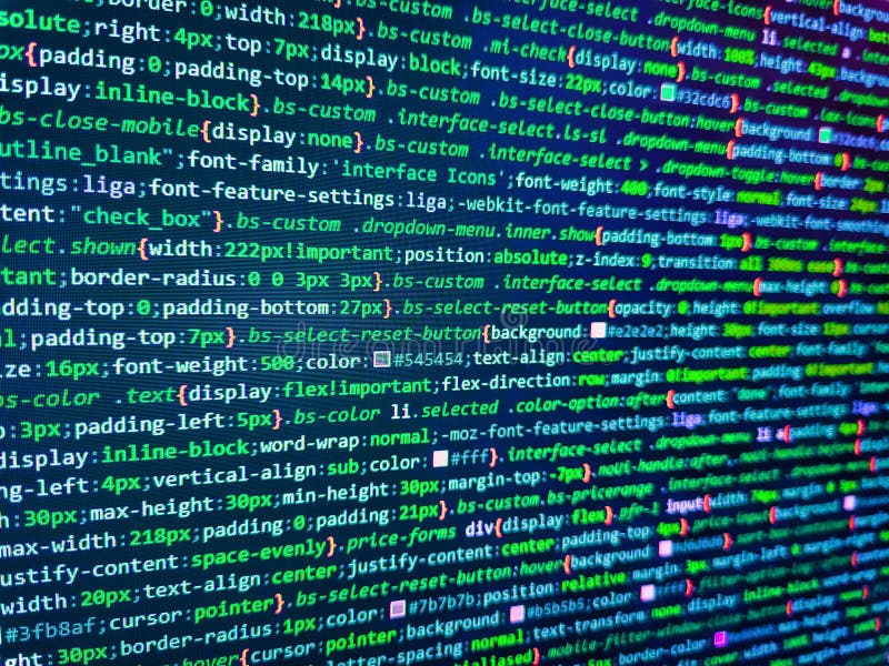 Close Up Of Computer Web Page Code Inside Of Html File Search Engine Optimization For Better