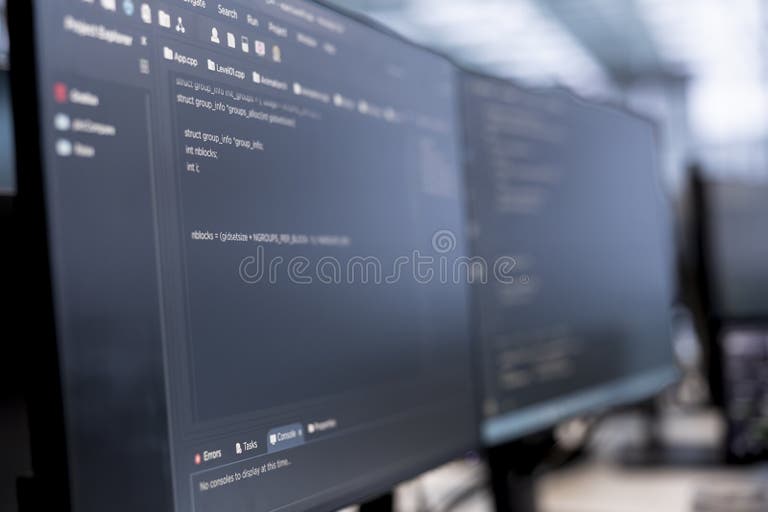 Close Up of Computers in Data Center Running Server Rigs Diagnostic ...