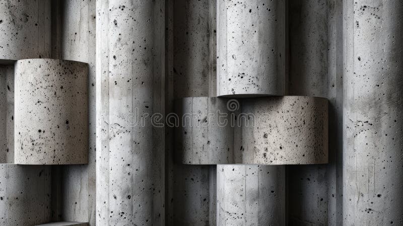 A Close-up of Concrete Pillars, Showcasing the Raw, Minimalistic Beauty ...