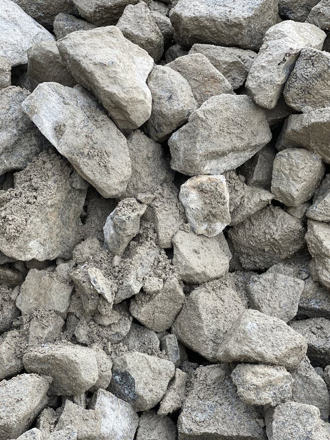 Close-Up of Concrete Rubble for Construction Use Stock Image - Image of ...