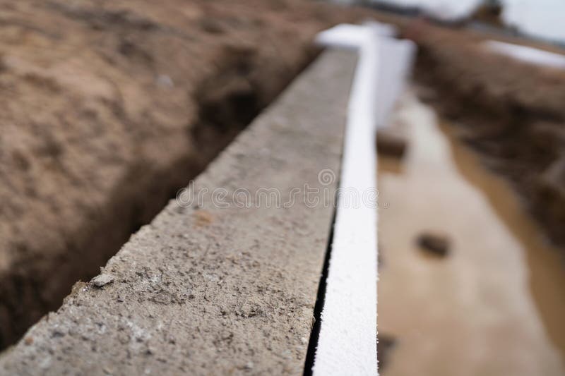 Close-up of a Concrete Wall with Polyfoams at an Industrial ...