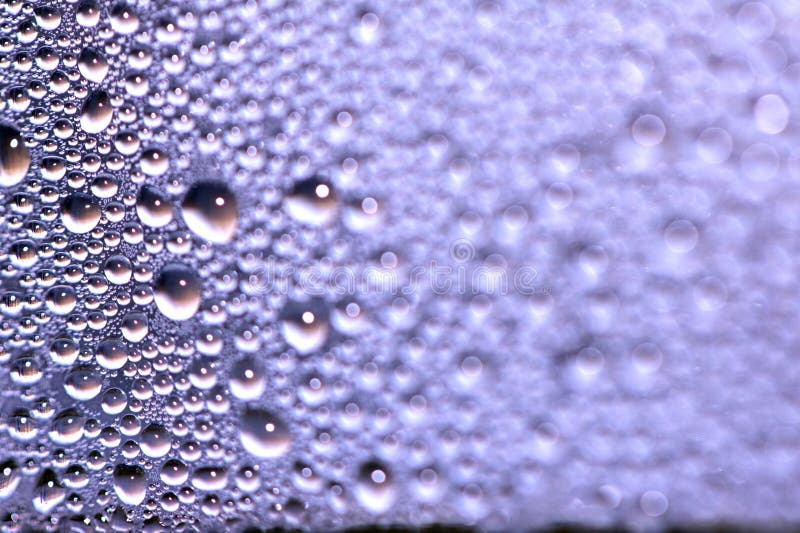 Close Up of Condensation Floating Liquid Water Bubbles and Drips on ...