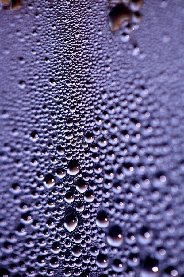 Close Up of Condensation Floating Liquid Water Bubbles and Drips on ...