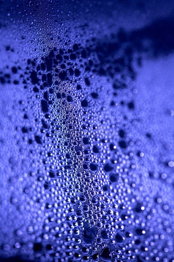 Close Up of Condensation Floating Liquid Water Bubbles and Drips on ...