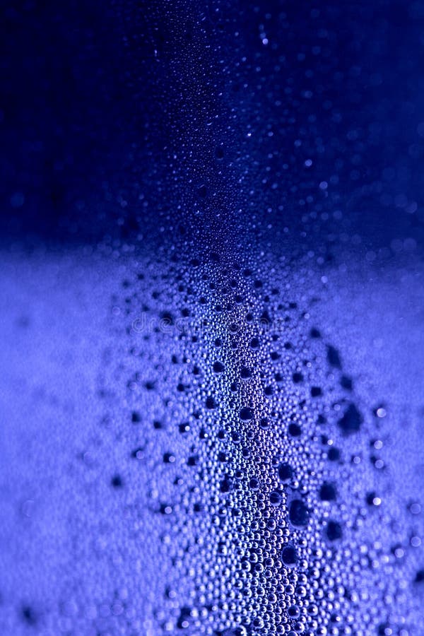 Close Up of Condensation Floating Liquid Water Bubbles and Drips on ...