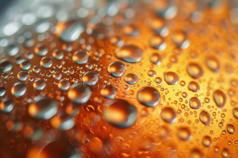 Close Up of Condensation Forming on Cold Glass Bottle Stock ...