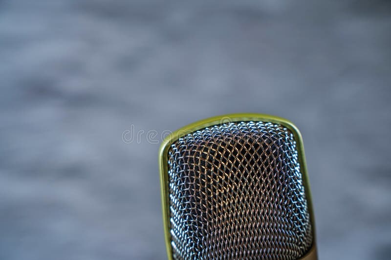 Close-up of a Condenser Microphone Capsule Stock Image - Image of ...
