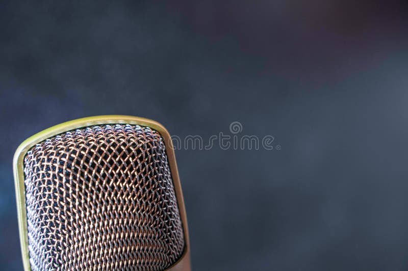 Close-up of a Condenser Microphone Capsule Stock Image - Image of ...