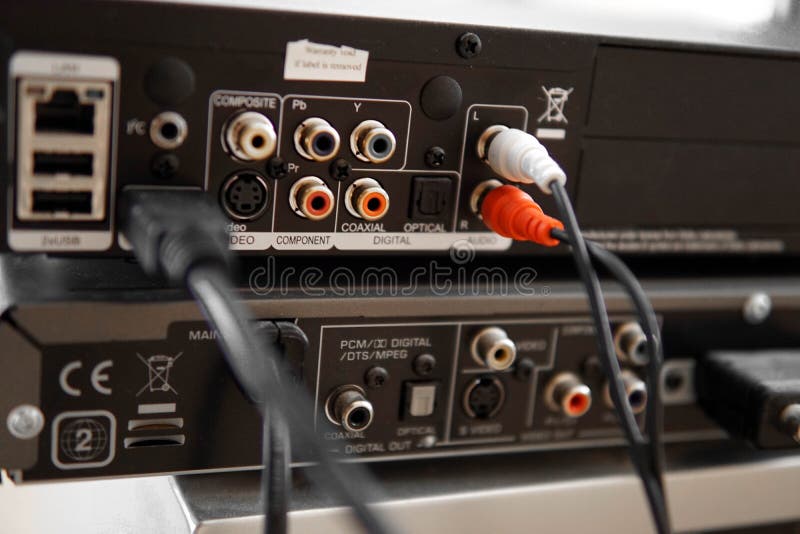 Close Up of Rear End of Music Amplifier Stock Photo - Image of black ...
