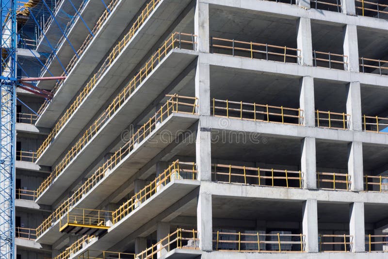 Construction of a New Modern Residential Complex Stock Image - Image of ...