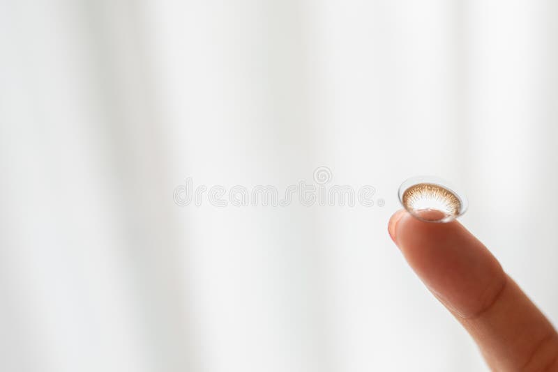 Close Up of Contact Lens on Finger Stock Photo - Image of macro ...